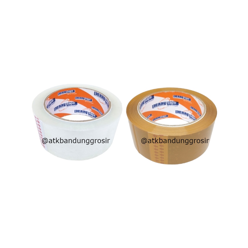Jual Lakban Berry 2 inchi 48 mm 90 yard ( 80 Meter ) PB OPP Bening 45 ...