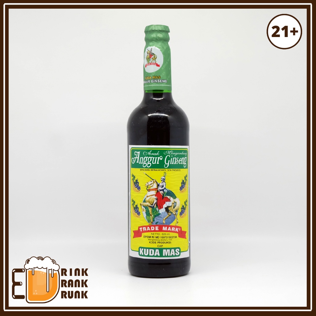 Jual ANGGUR GINGSENG KUDA MAS - 620 ml (±15%) | Shopee Indonesia