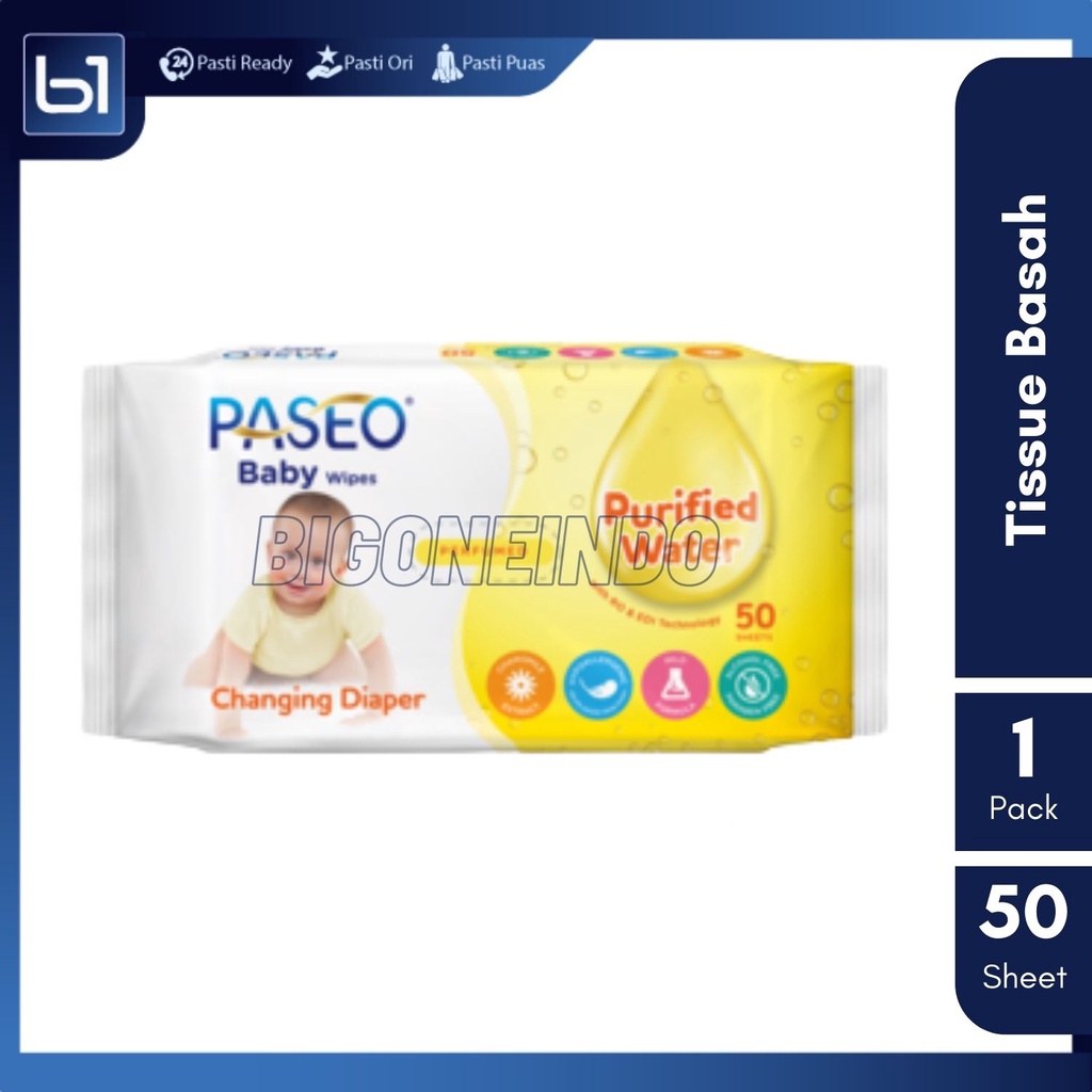 Jual Paseo Baby Wipes 50s, Tisue Basah Bayi isi 50 With Chamomile ...