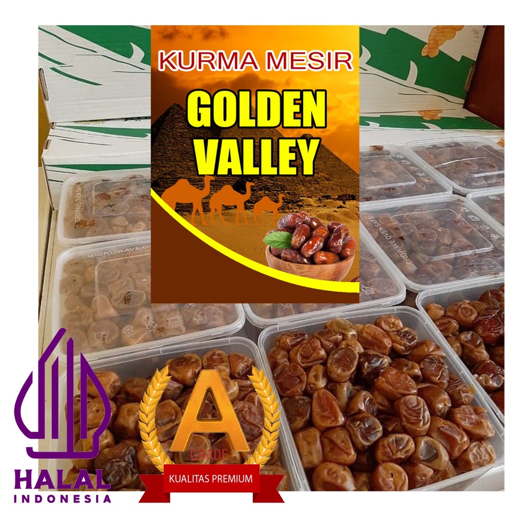 Jual [500gr] Kurma GOLDEN VALEY ORIENT 500gr Kemasan BOX PLASTIK ...