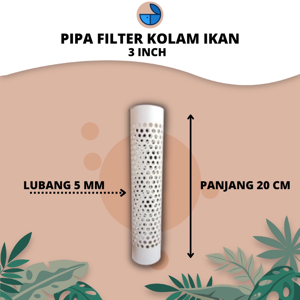 Jual Pipa Filter Kolam 3inch Dim Lubang Bor 5mm Panjang Pipa 20cm ...