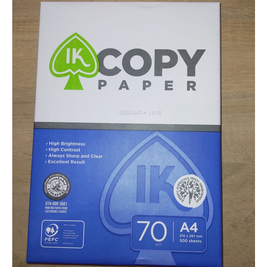 Jual Kertas HVS A4 IK Copy Paper 70gsm 210 x 297 mm | Shopee Indonesia