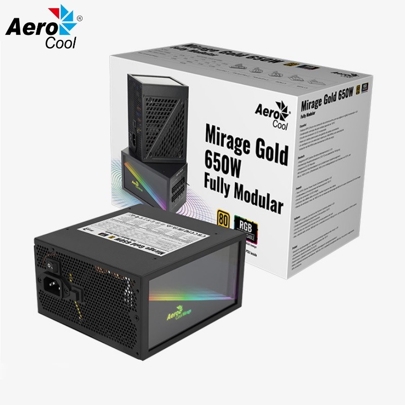 Jual Aerocool Mirage Gold 650W Fully Modular 80+ Gold - PSU | Shopee ...