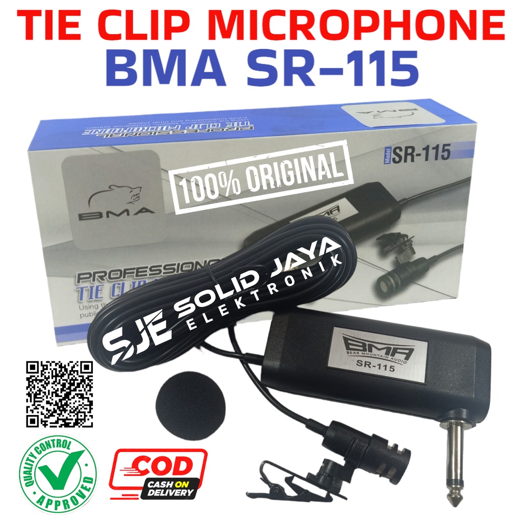 Jual MIC JEPIT KANCING BMA SR115 SR 115 MICROPHONE KLIP ON CLIP ON ...