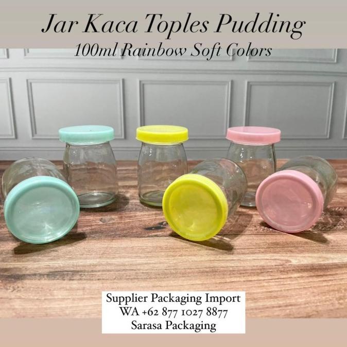 Jual jar toples kaca pudding puding 100ml 100 ml wadah packaging kue ...