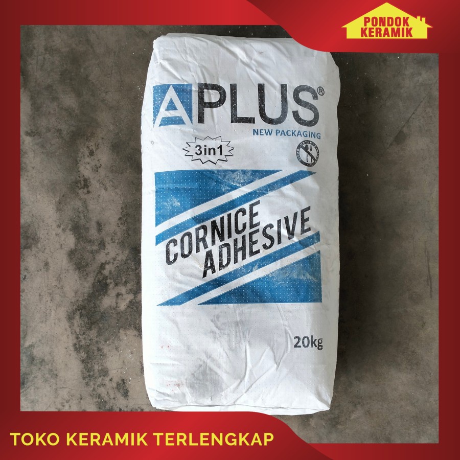 Jual SEMEN KOMPON APLUS / CORNICE ADHESIVE APLUS 20 KG | Shopee Indonesia