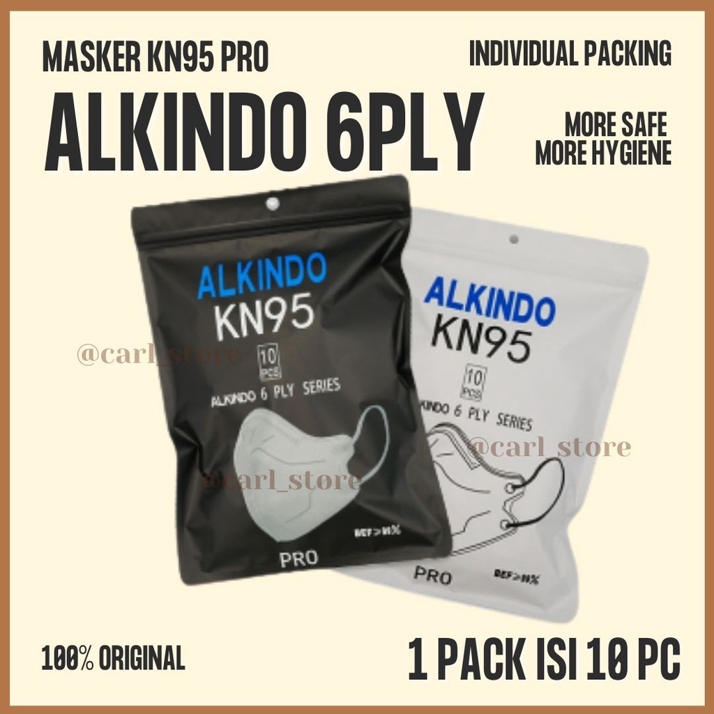 Jual Masker KN95 Pro Alkindo Premium Series 6 Ply Individual Pack isi 10pc Kemenkes | Shopee ...