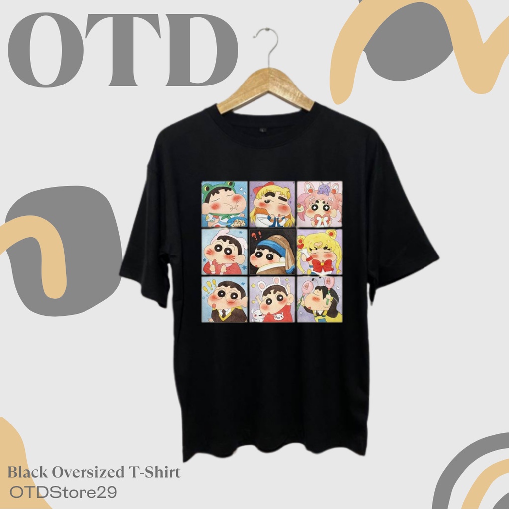 Jual OTD T-shirt Oversized Unisex l Kaos Oversize S24 Meme Crayon Shin ...