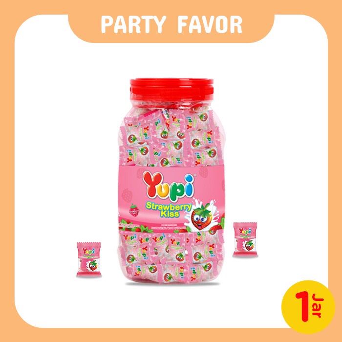 Jual YUPI TOPLES STRAWBERRY KISS/YUPI STRAWBERRY KISS JAR 300GR ...