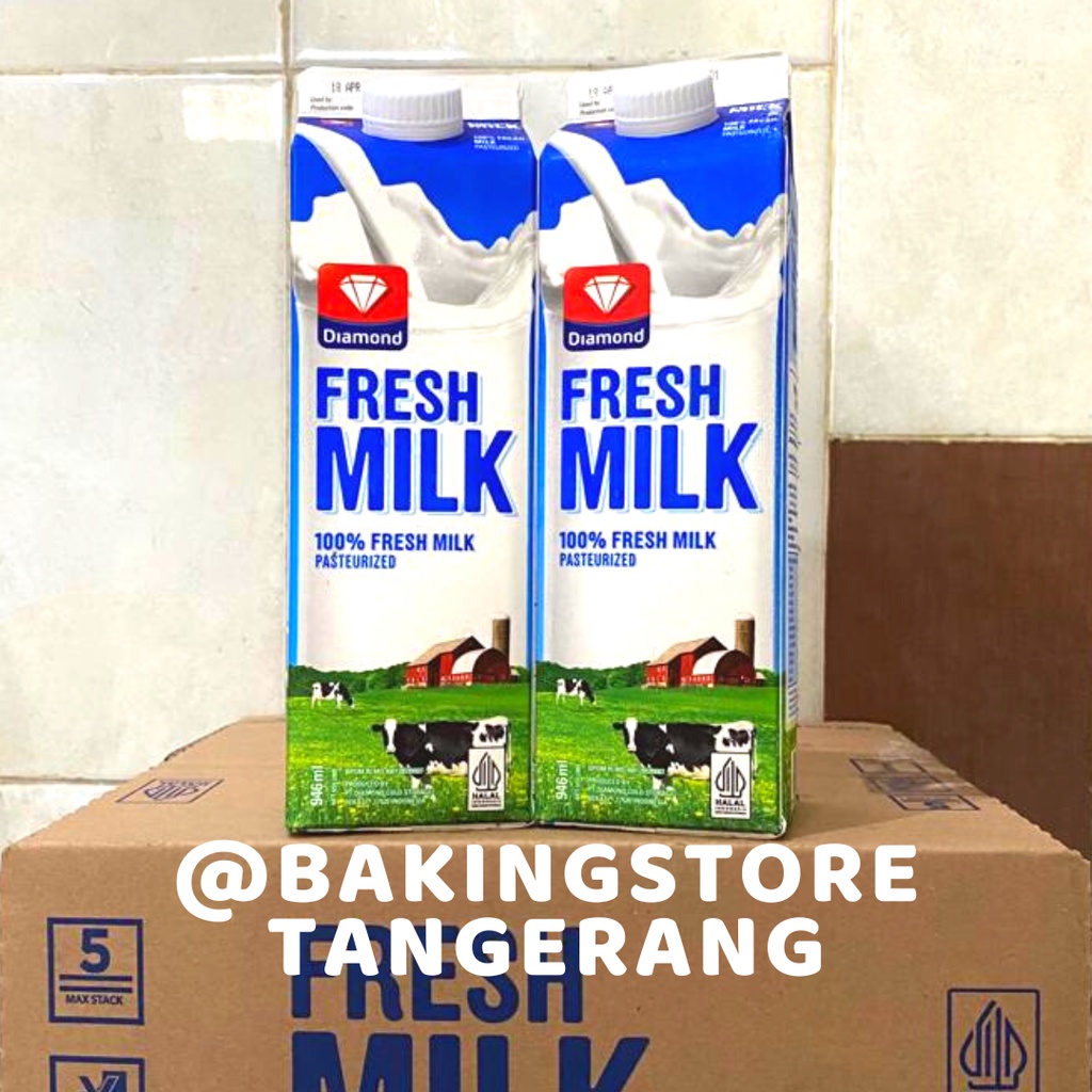 Jual Susu segar Fresh milk Diamond 1 Liter | Susu Pasteurisasi | Shopee Indonesia