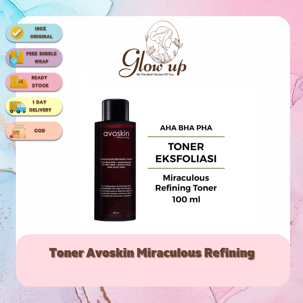 Jual GLOWUP Toner Avoskin Miraculous Refining 100ml-AHA BHA PHA-Eksfoliasi Kulit | Shopee Indonesia
