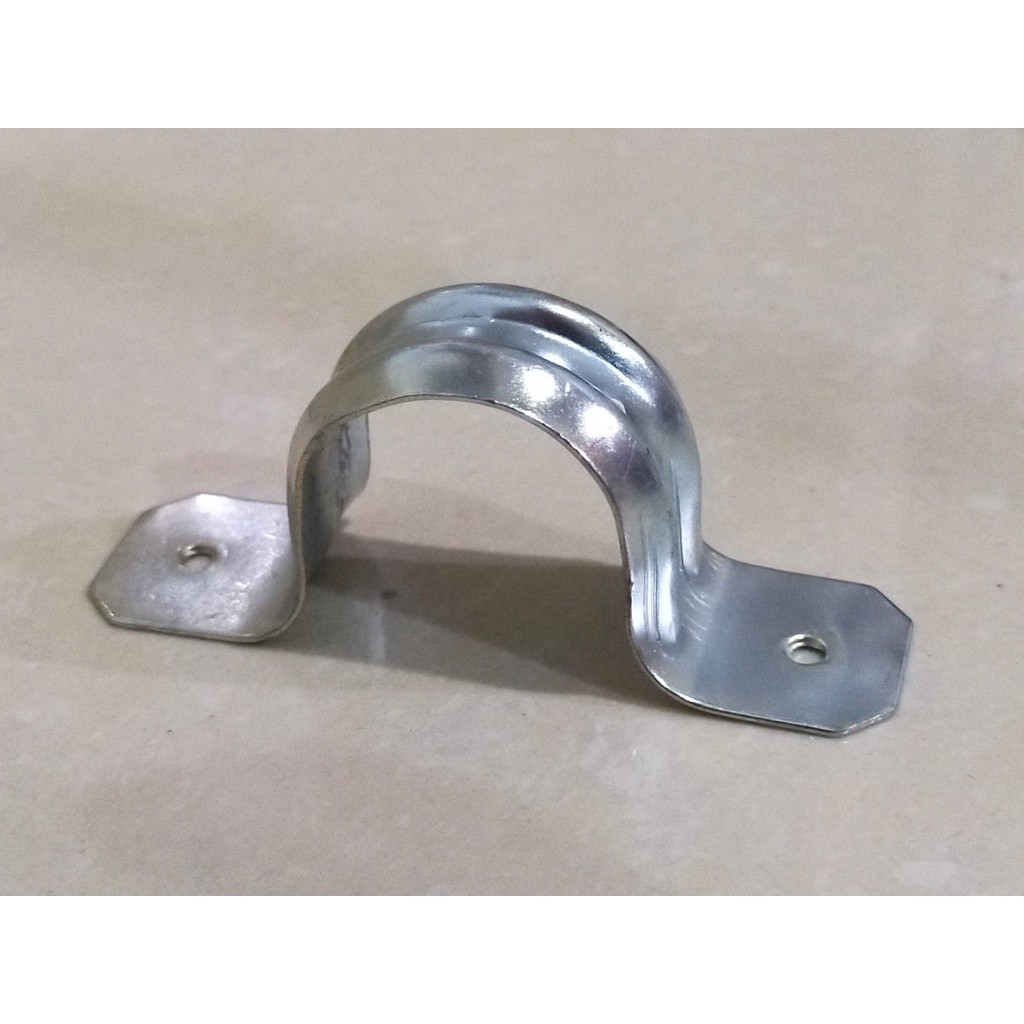 Jual Klem Pipa Plat 1/2" 3/4" 1" Inch Klem Omega Galvanis Seng | Shopee Indonesia