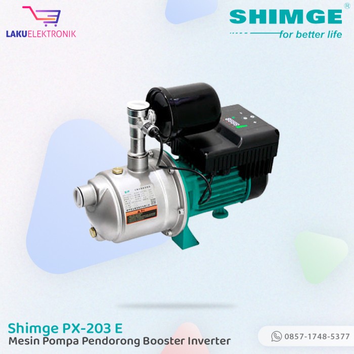 Jual Pompa Air Dorong Booster Pump Inverter Multistage Shimge PX-203 E ...