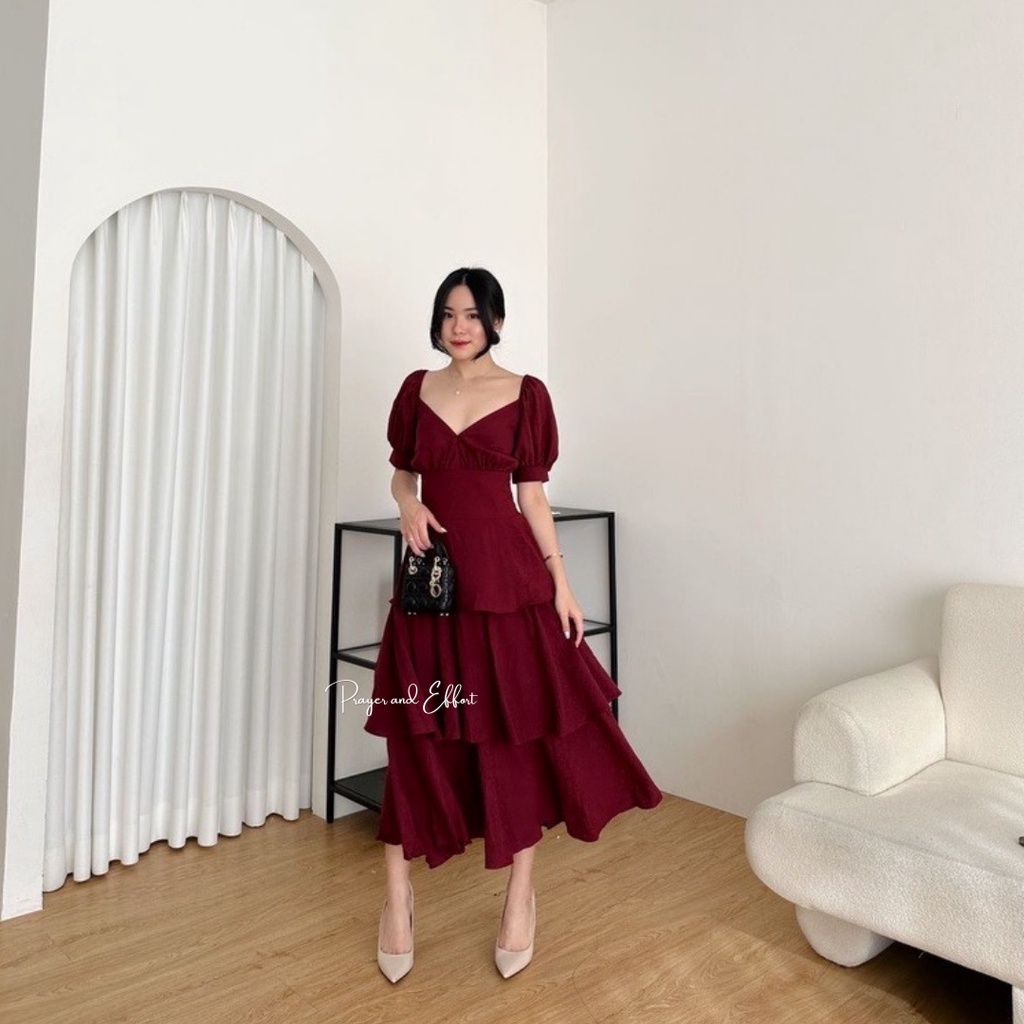 Jual Dress Sabrina Irise Wanita HAYLEE korea A Line Bodycon Maxi Casual ...