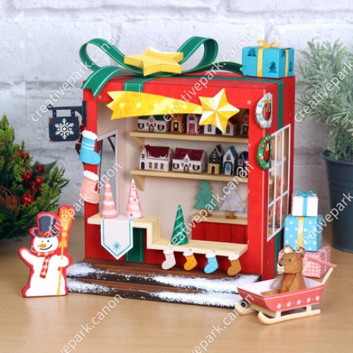 Jual Kerajinan DIY Miniatur Papercraft Desain Toko Natal Jenis Kertas ...