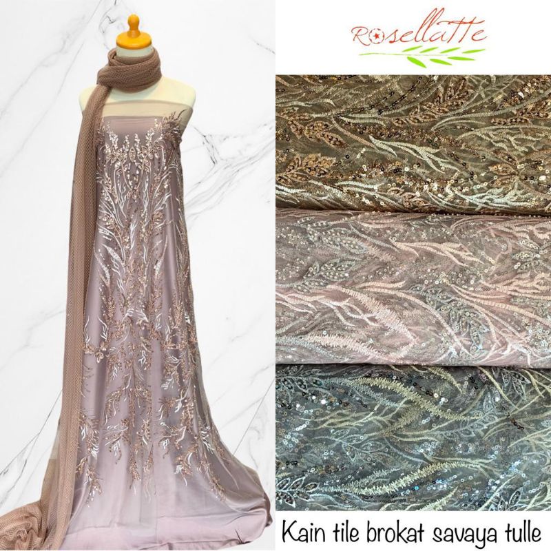 Jual Kain Tile Brokat Savaya Tulle | Shopee Indonesia