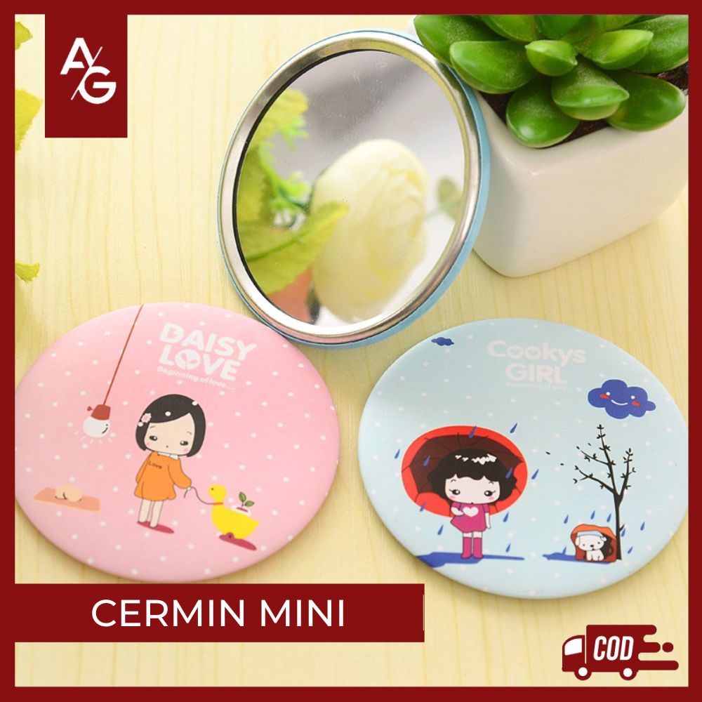 Jual AG - Kaca Cermin Bulat Karakter | Sovenir Cermin Make Up Mini ...