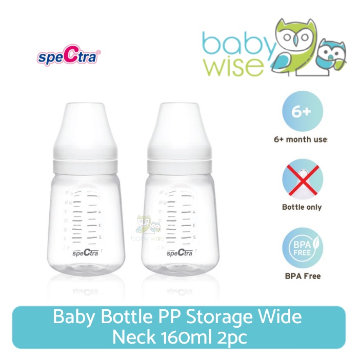 Jual Spectra Baby Bottle PP Storage Wide Neck 160ml 2pc | Shopee Indonesia