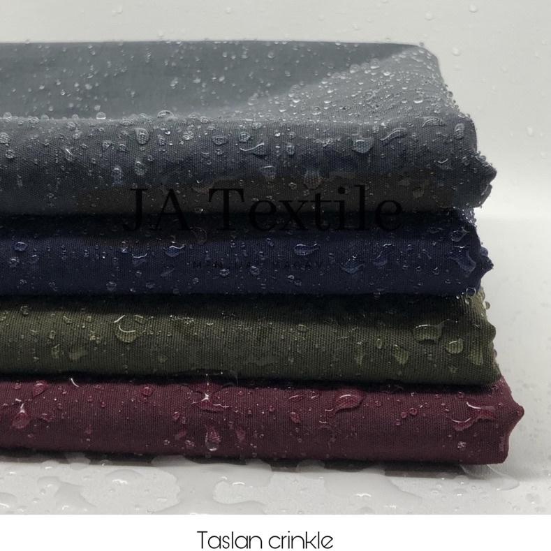 Jual KAMJ9 kain parasut taslan crinkle anti air 5 warna - bahan jaket ...