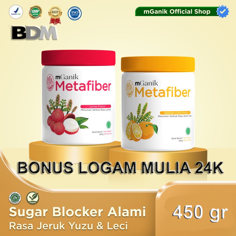 Jual Mganik Metafiber 450gr Minuman Suplemen Serat Fiber Obat Herbal ...