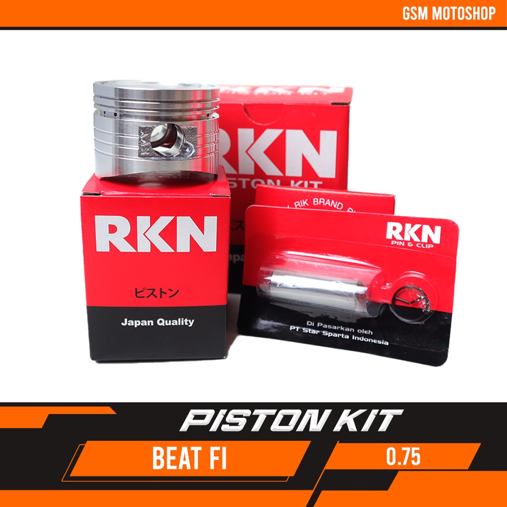 Jual Piston Kit Beat FI OS 0.75 RKN / Piston Set Beat FI | Shopee Indonesia