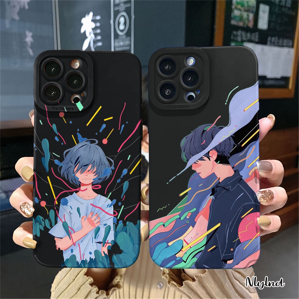 Jual Casing Hp Motif Couple / Case silikon Pro Camera For Vivo Y02 Y16 ...