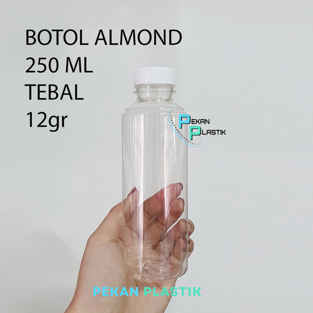 Jual Botol Plastik Murah Almond 250ml | Botol 250 ml Minuman untuk ...