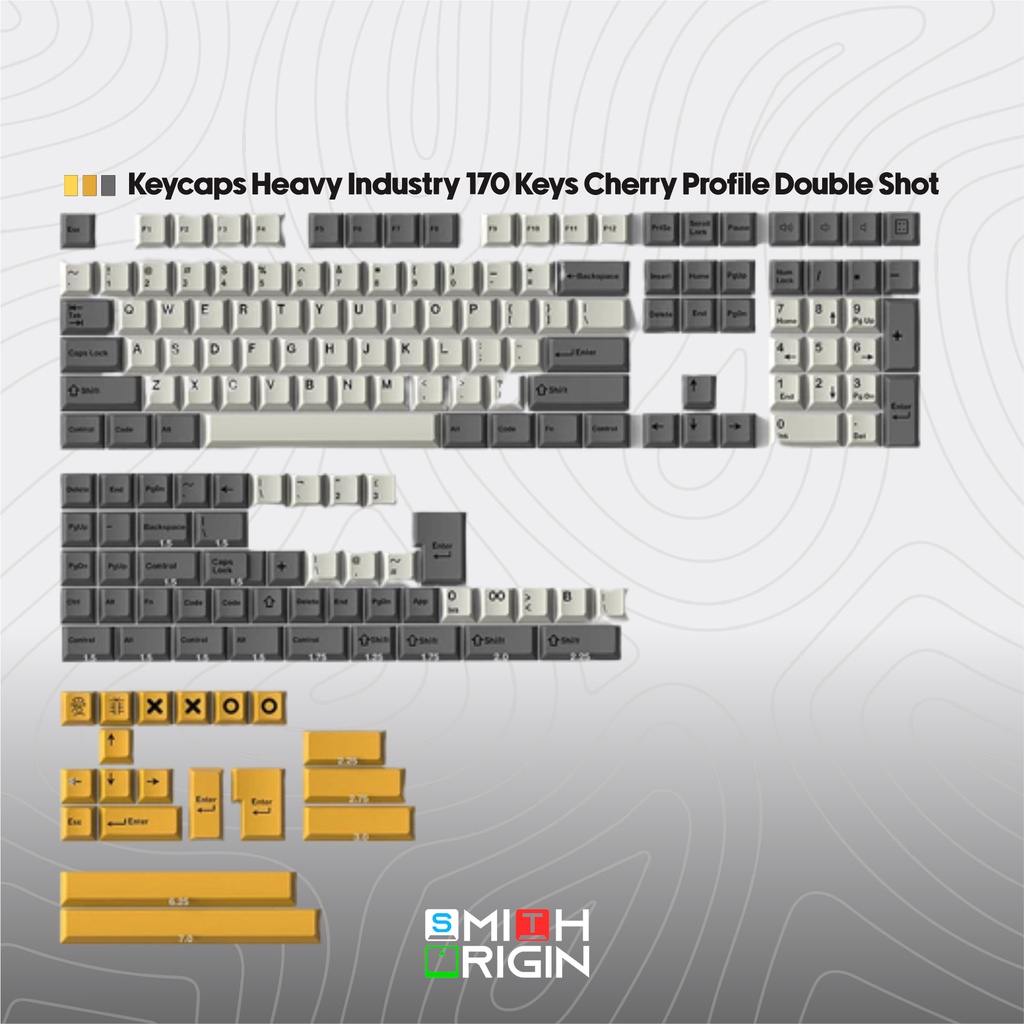 Jual GMK HEAVY INDUSTRY/NOIR DUSK keycaps 170 Keys Cherry Double Shot ...