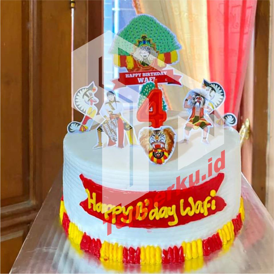 Jual Topper Cake Reog Ponorogo/Topper Happy Birthday Tema Reog PONOROGO ...