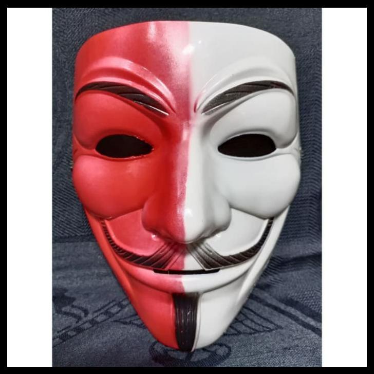 Jual Topeng Anonymous Warna Merah Putih Topeng Indonesia Hacker Guy ...