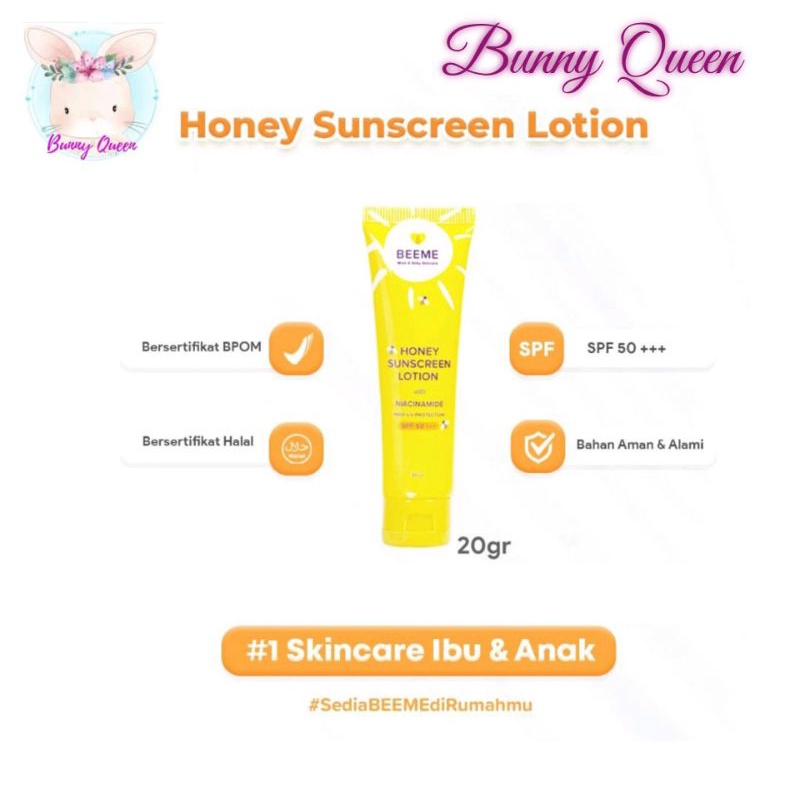 Jual Beeme Honey Sunscreen Lotion with Niacinamide | Shopee Indonesia