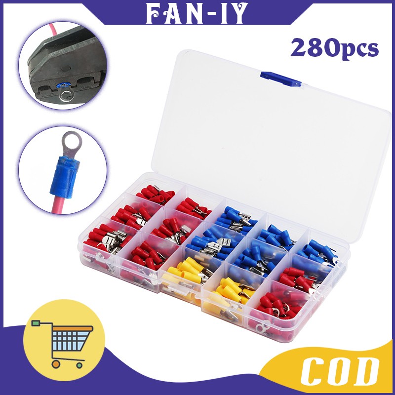 Jual 280Pcs Skun Konektor Kabel / Konektor Terminal Kabel Listrik ...