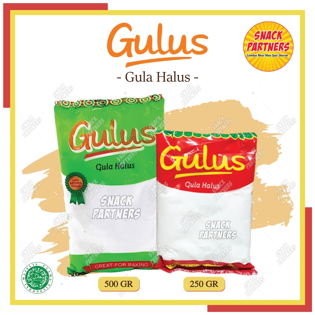 Jual GULUS Gula Halus 250 / 500 GR - Topping Gula Bubuk / Fine ...