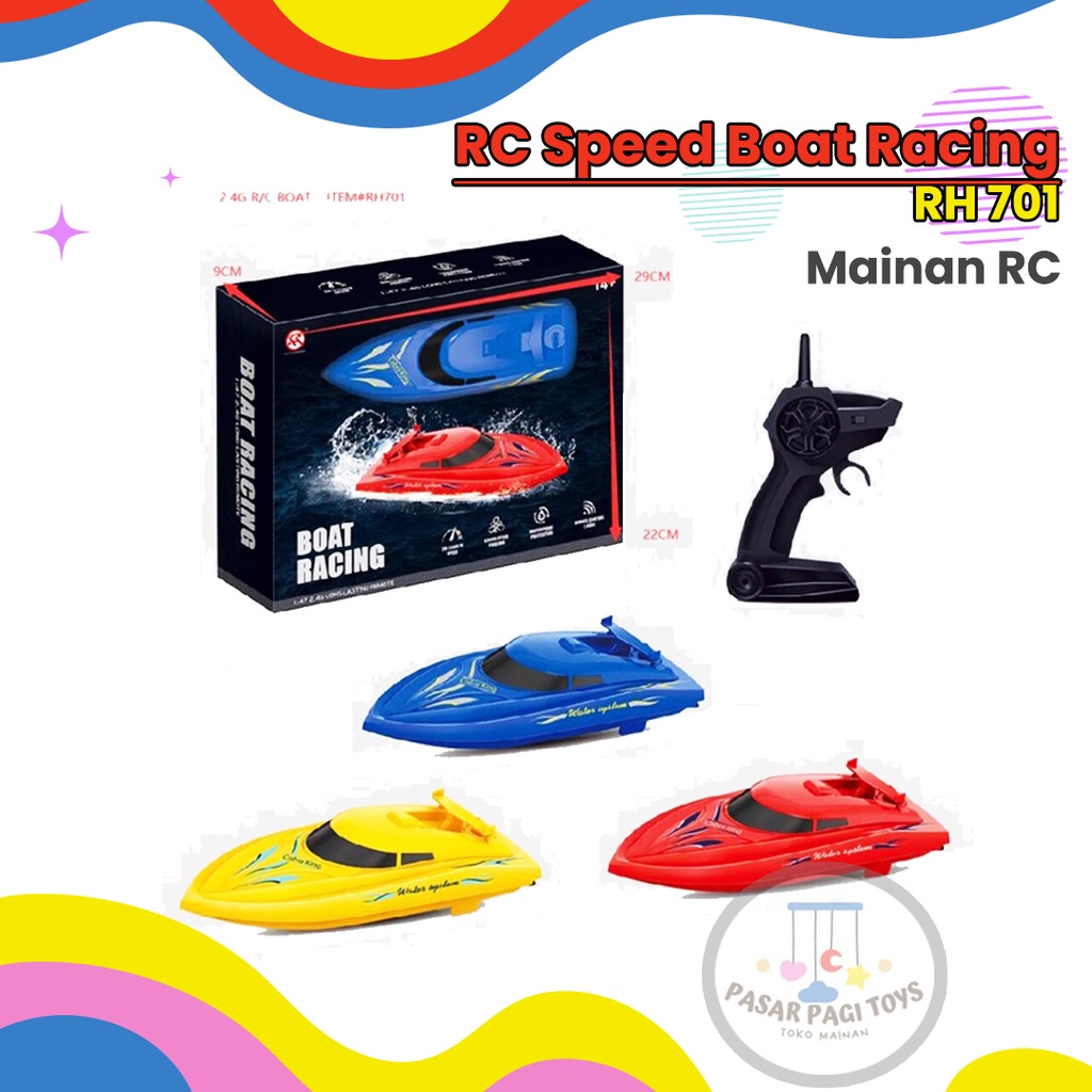 Jual Mainan Remote Control Speed Boat Racing RH-701 Kapal Boat | Shopee ...