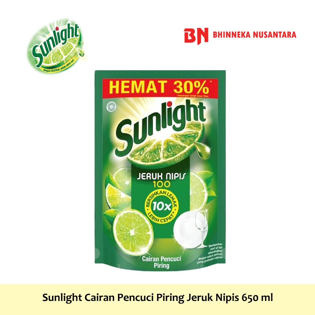Jual Sunlight Jeruk Nipis Refill 635 / 650 ml | Shopee Indonesia