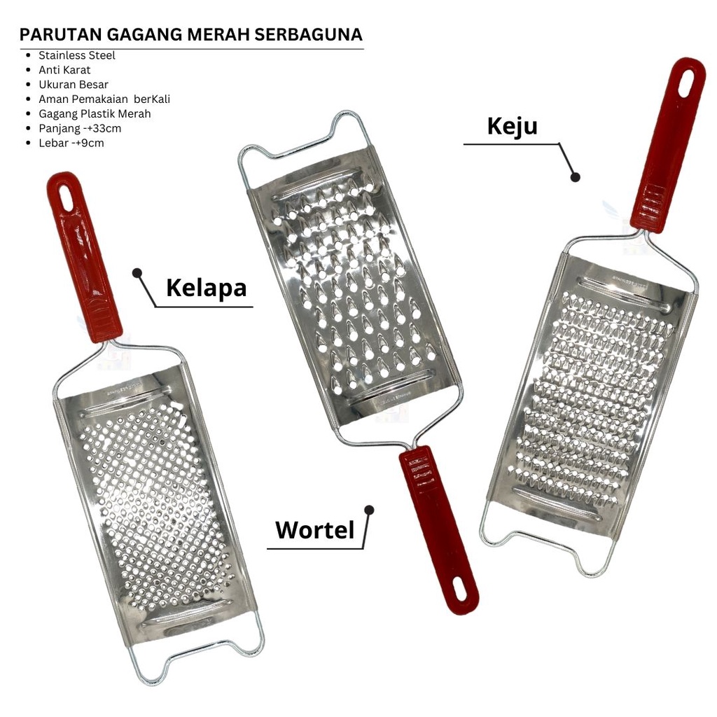 Jual Parutan Keju / Parutan Kelapa / Parutan Wortel Stainless Steel ...