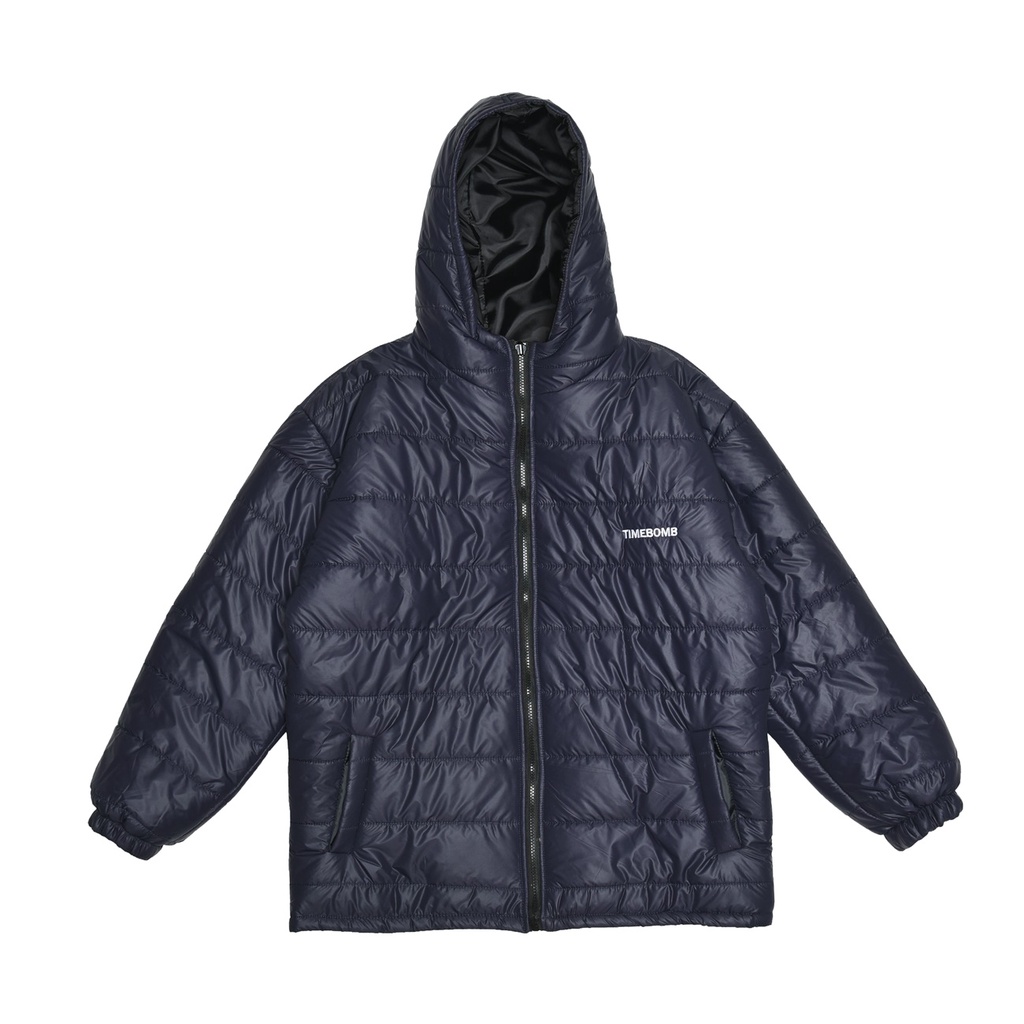 Jual TIMEBOMB JACKET | Puffer Coat Jaket | Jaket Puffer Navy Glossy ...