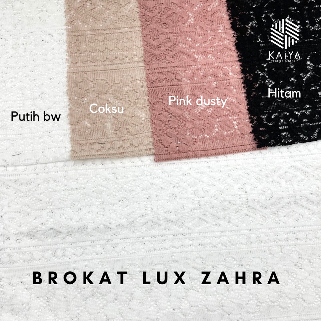 Jual Bahan Kain Brokat Brukat Lux Zahra Bunga Salur per 0.5 meter ...