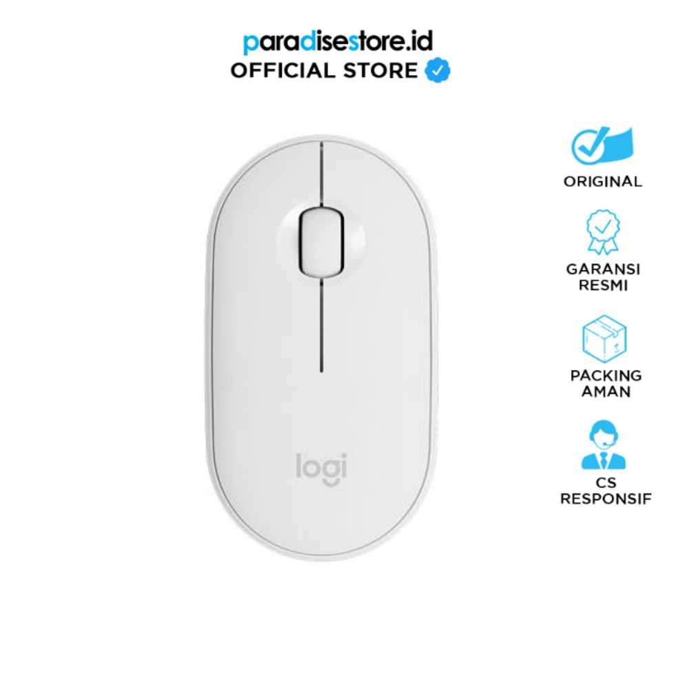Jual Logitech Mouse M350 Pebble - White | Shopee Indonesia