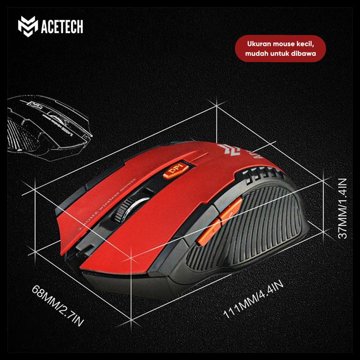Jual Acetech Mouse Wireless - Mouse Wireless Gaming Acetech A30 - Black ...