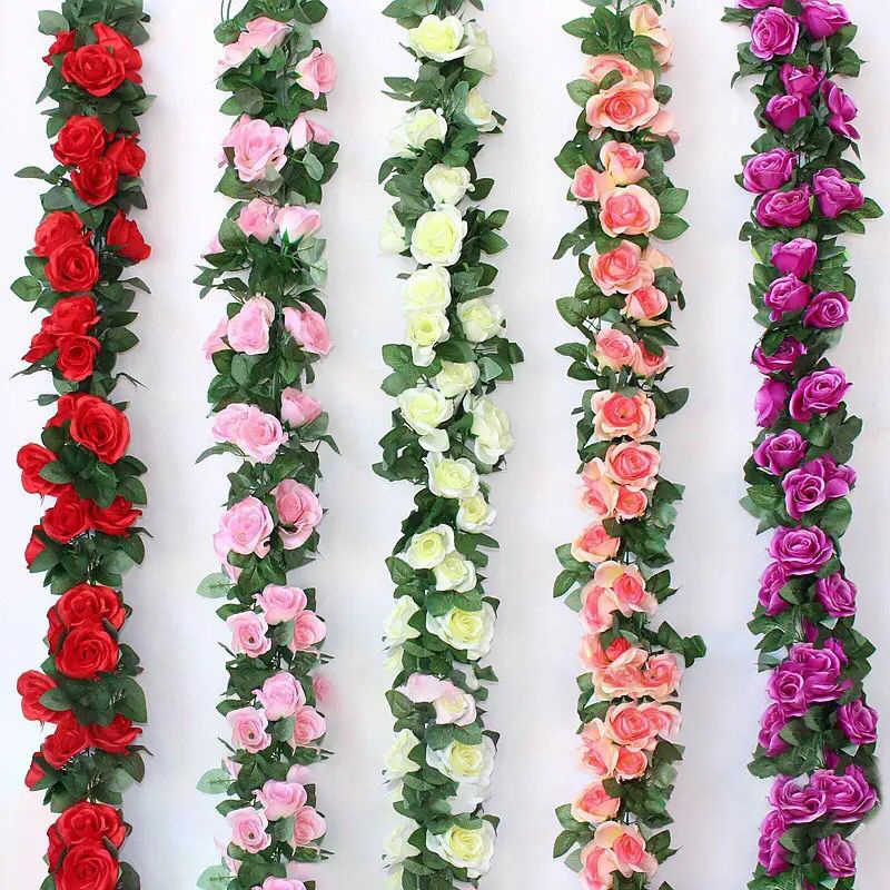 Jual Bunga Rambat Palsu Bunga juntai Imitasi Mawar Rose Dekorasi ...