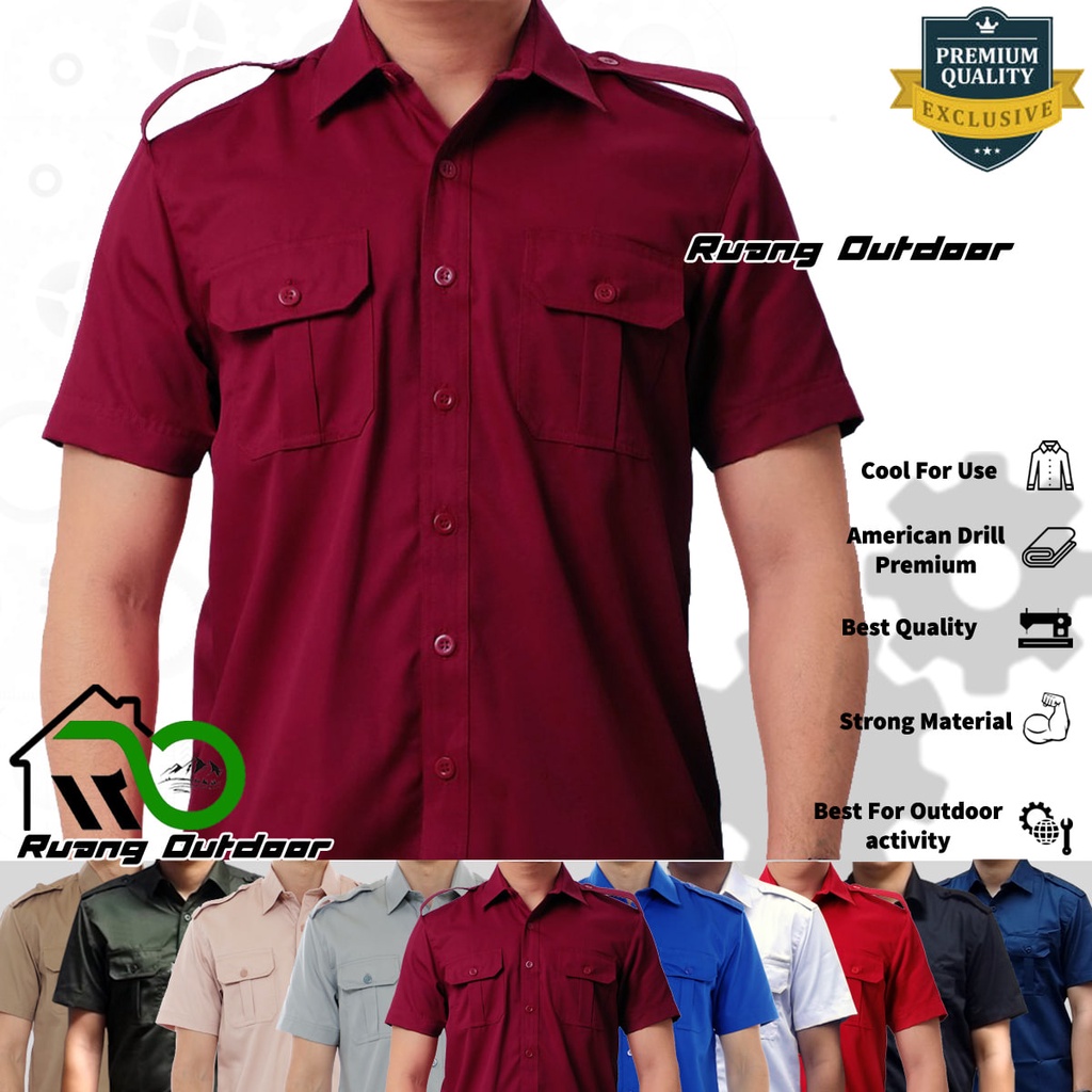 Jual Baju Kemeja PDL PDH Lapangan Lengan Pendek - Pakaian Atasan ...