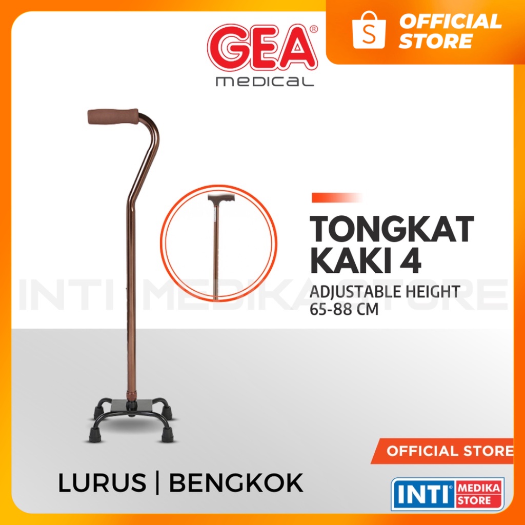 Jual GEA - Alat Bantu Jalan TONGKAT LURUS | BENGKOK KAKI 4 | Penopang ...