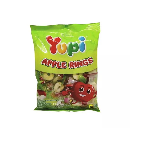 Jual YUPI APPLE RINGS 45 GR - PERMEN | Shopee Indonesia