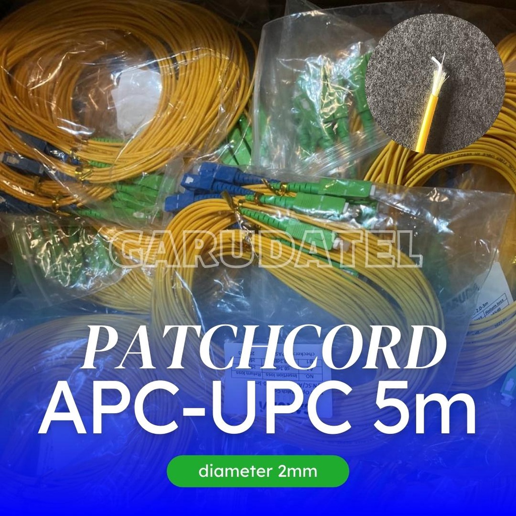 Jual Patch Cord PATCH CORE 2mm SC APC - UPC 5 meter | Shopee Indonesia
