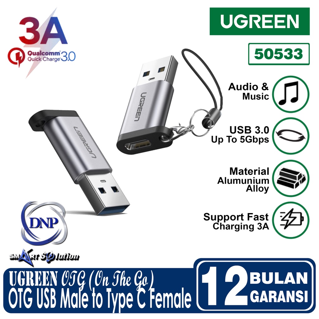 Jual UGREEN 50533 Converter Type C Female to USB 3.0 Adapter Fast ...