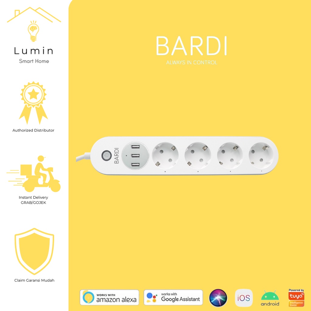 Jual BARDI Smart Extension Power Strips (Smart Stop Kontak, WIFI) | Shopee Indonesia