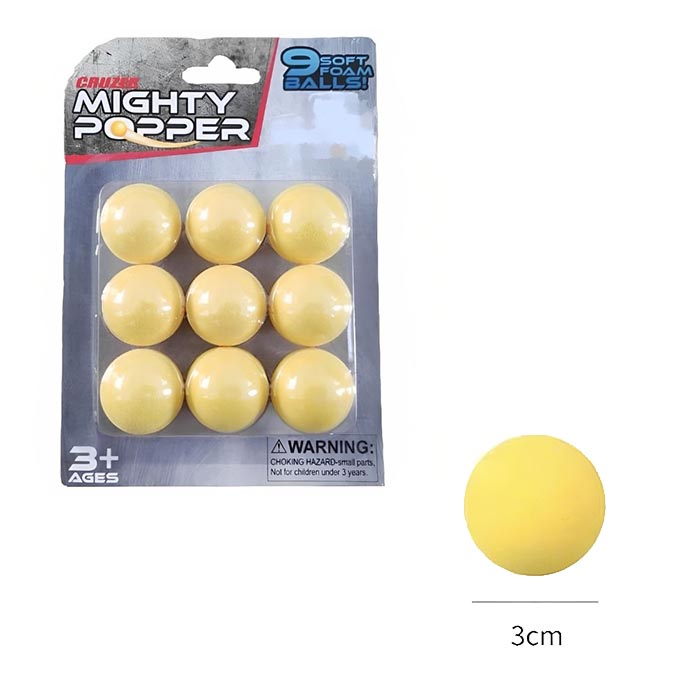 Jual Peluru Softball Cruzer Mighty Popper 9 Soft Foam Balls Refill ...