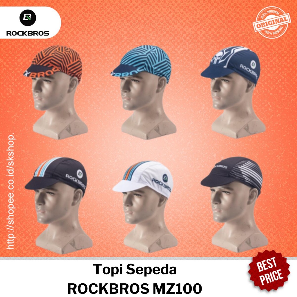 Jual Topi Sepeda Rockbros MZ100 Road Bike Hat Outdoor Bicycle Cap Gowes ...