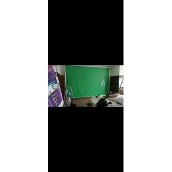 Jual layar green screen motorized 300cm x 235cm elektrik green screen ...